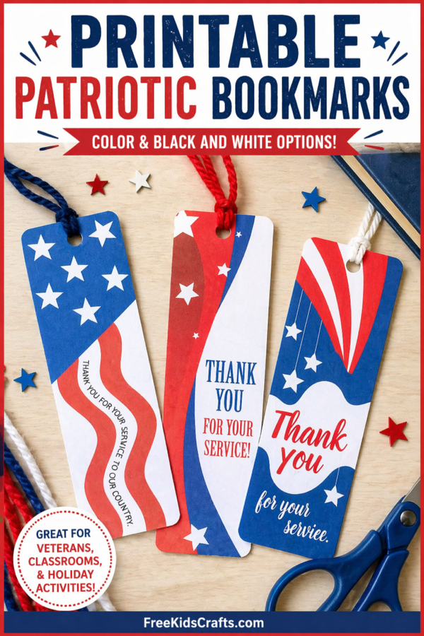 Printable Patriotic Bookmarks