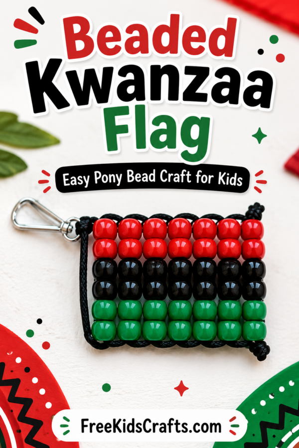Beaded Kwanzaa Flag