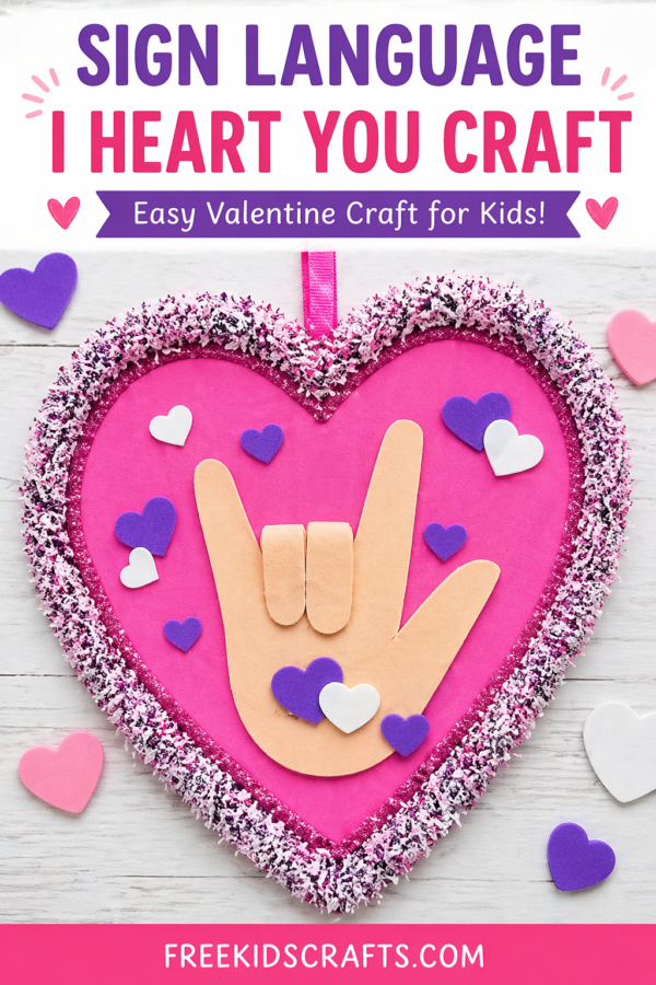 Sign Language I Heart You Craft