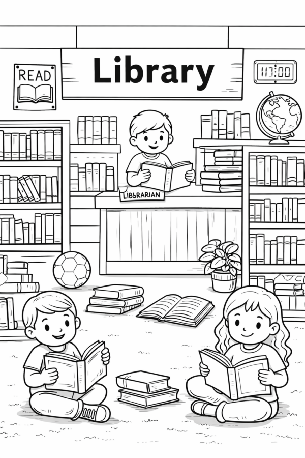 Printable Library Word Search